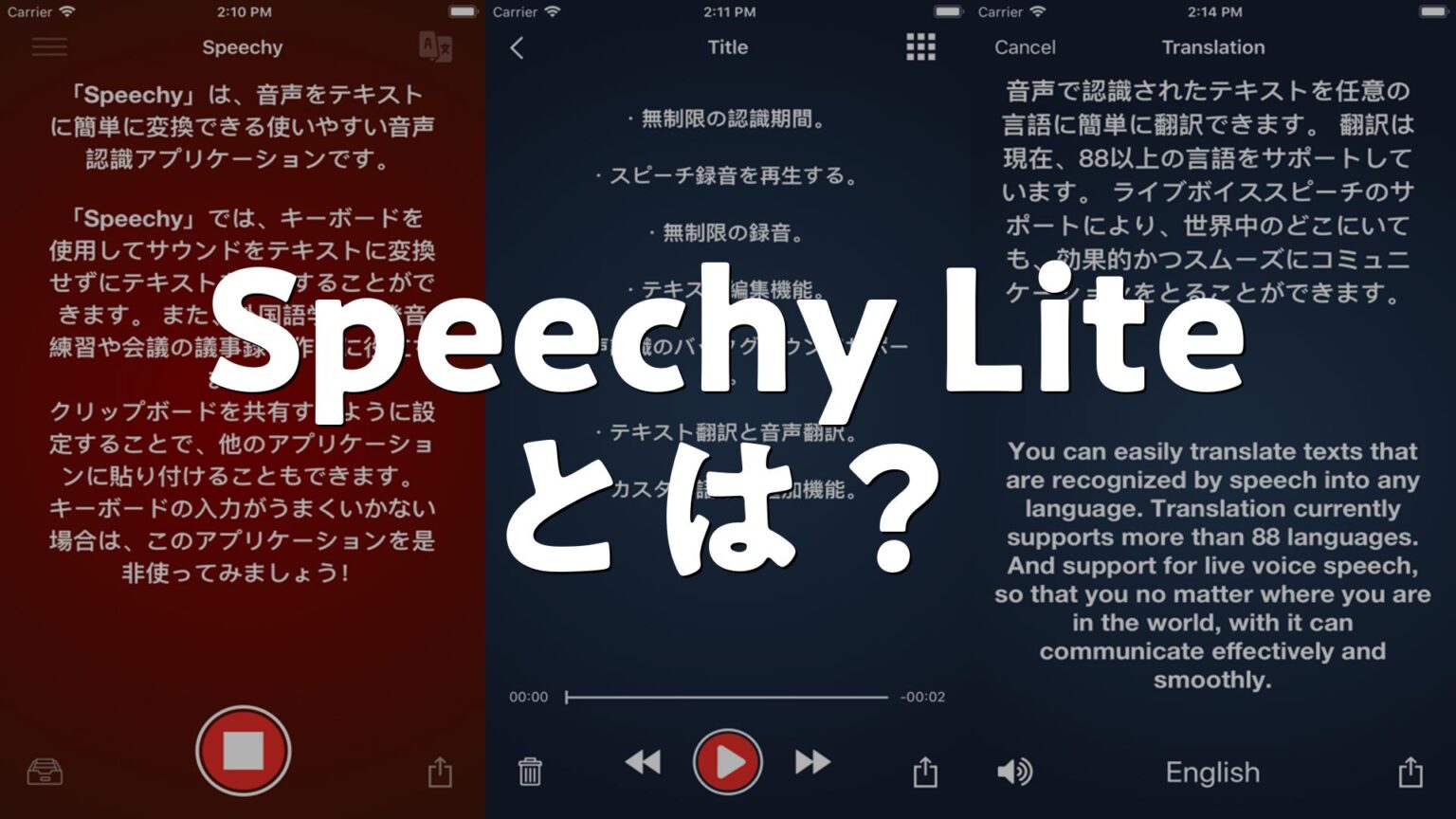 音声をテキストに変換する – Speechy Liteとは？アプリで何ができる？使い方、評価、無料か調査 | AppMatch
